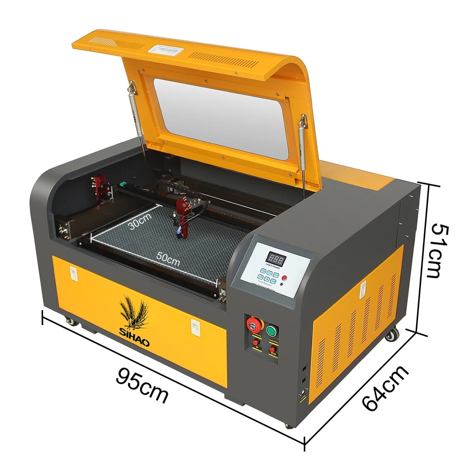 🔥CO2 Laser Engraver Machine 50W 80W 100W Dual Channel Laser Engraving ...