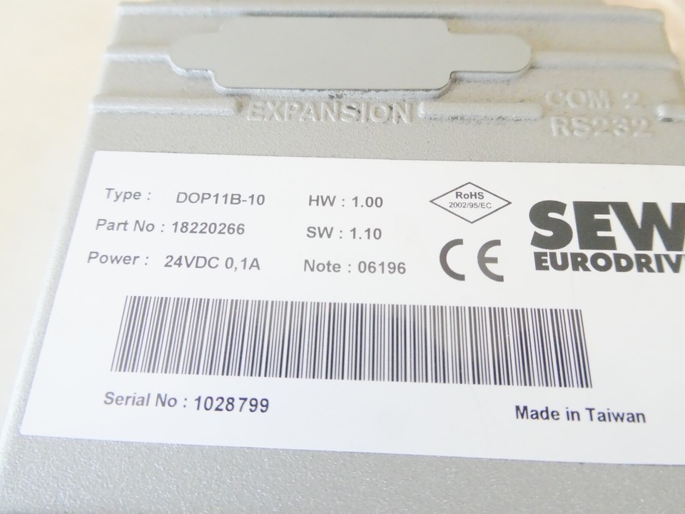 SEW EURODRIVE - Graphic Terminal HMI - DOP11B-10 - 18220266 | eBay