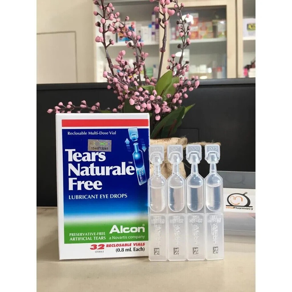 ALCON TEARS NATURALE FREE Lubricant Dry Eye Drops 32 Vials (0.8ml/each ...