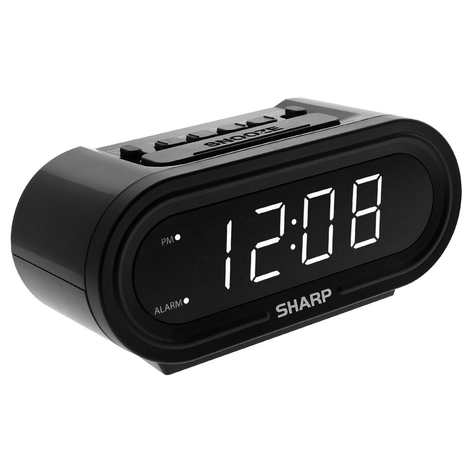 Sharp AccuSet ALARM CLOCK with DISPLAY DIMMER Automatic Time Set, Time ...
