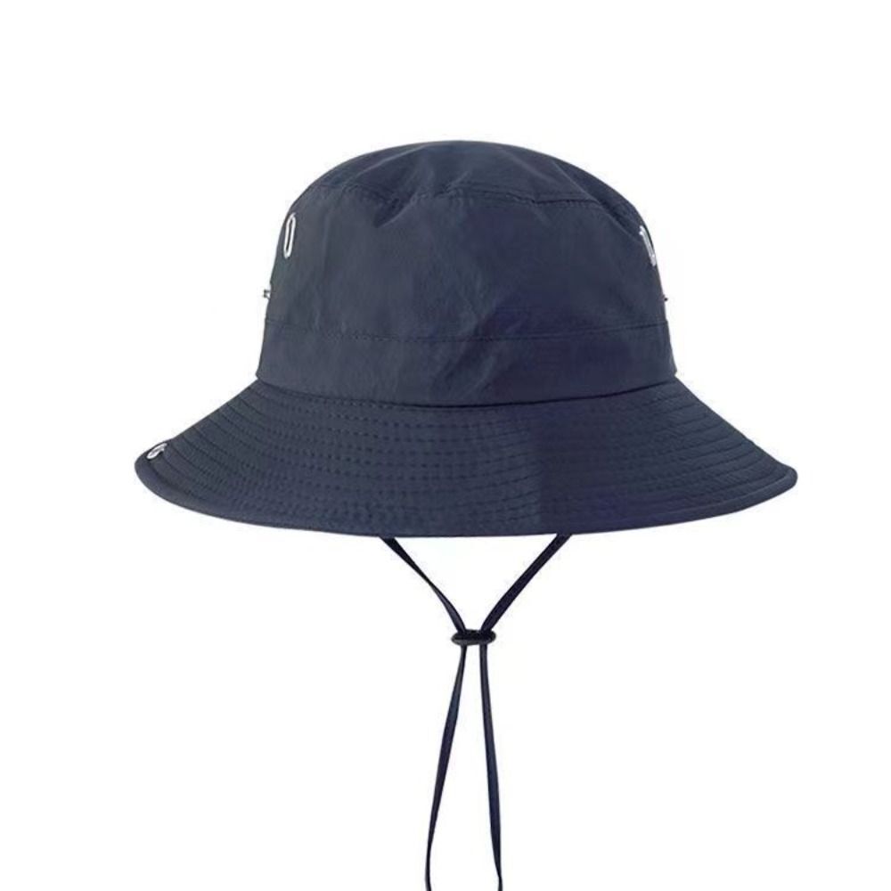 Drawstring Summer Bucket Hat Big Brim Unisex Panama Hat Mountaineering ...