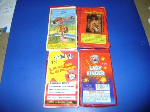 4 vintage firecracker labels Lady Fingers | eBay
