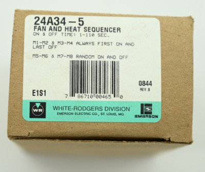 White Rogers 24A34-5 Fan & Heat Sequencer Emerson Electric Mobile Home ...