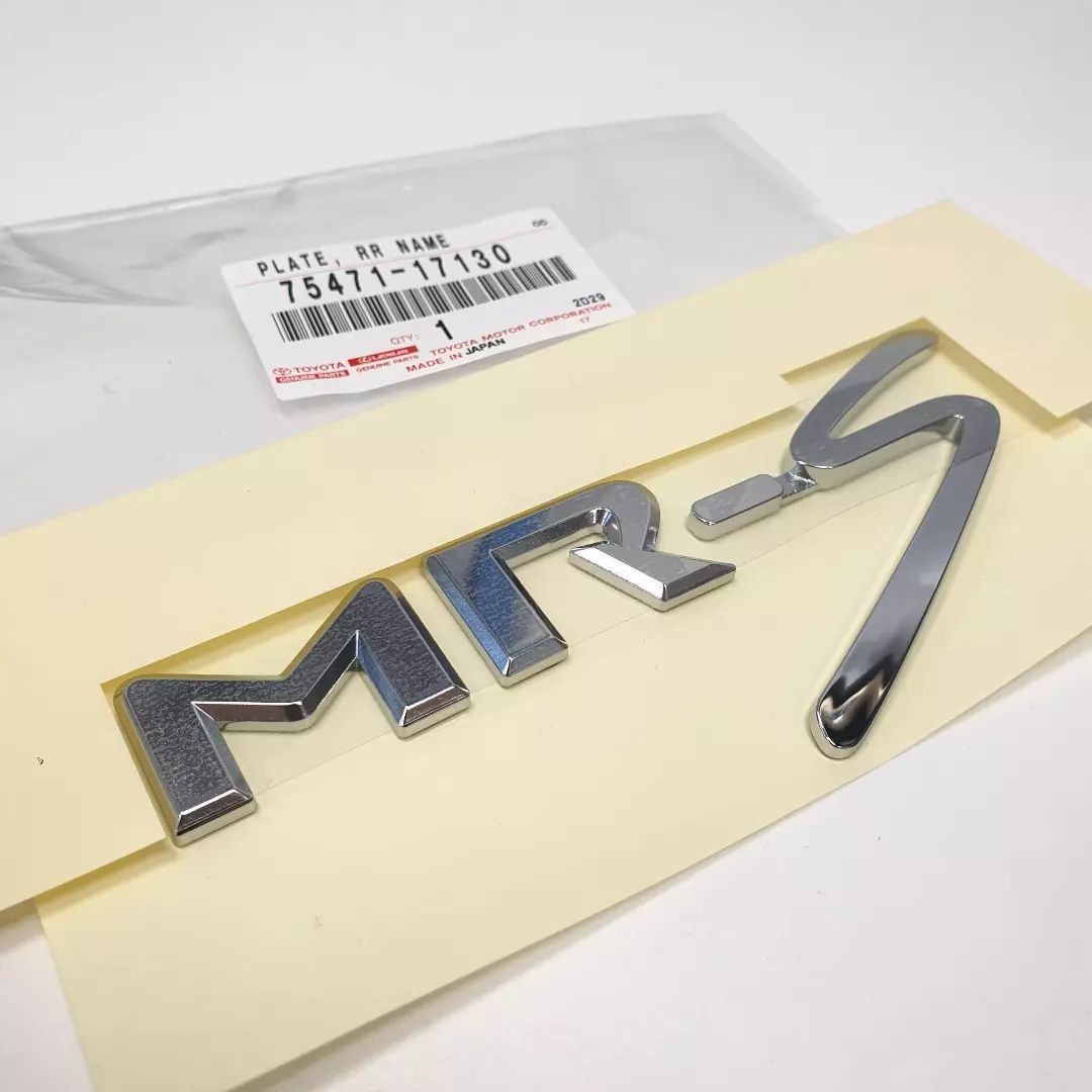 TOYOTA Genuine MR2 Spyder MRS Rear Emblem Badge Chrome 75471-17130 OEM ...