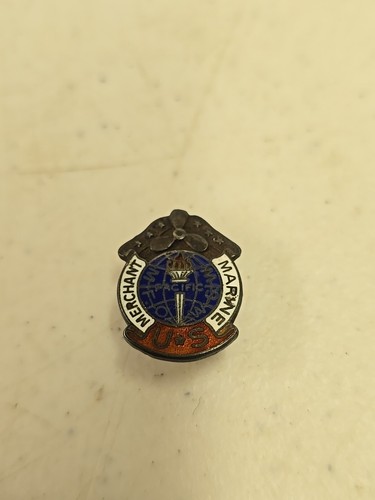 Vintage World War 2 US Pacific Merchant Marines Enameled Sterling ...