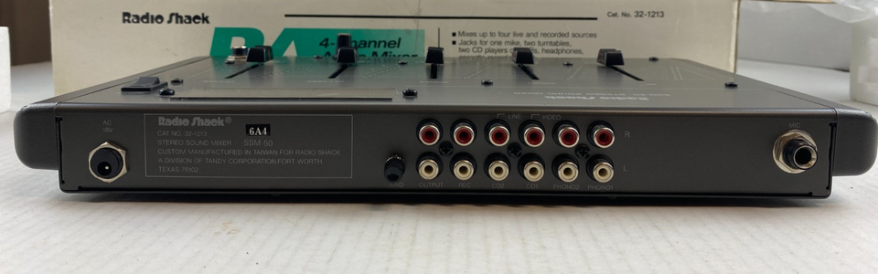 Audio Mixer 4-Channel Vintage Radio Shack Model SSM-50 Cat. 32-1213 | eBay