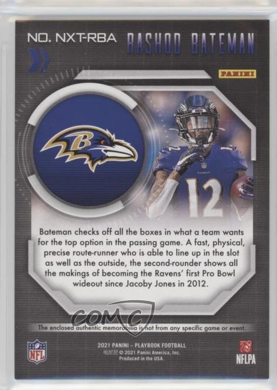2021 Panini Playbook Next Up Jerseys Rashod Bateman #NXT-RBA my8 | eBay