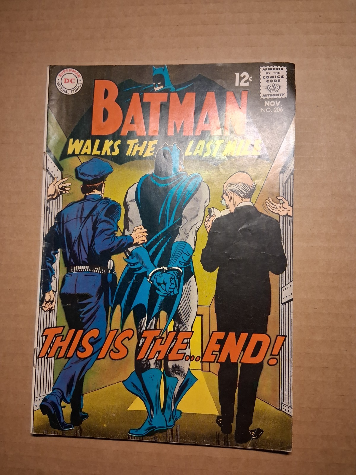 NOV 1968 BATMAN COMIC BOOK NO. 206 BATMAN WALKS THE LAST MILE | eBay