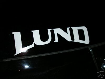 2 LUND Boats Sticker White Race Boat Fishing Bass DECAL | eBay
