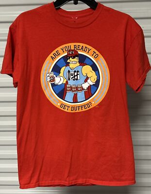 Universal Studios THE SIMPSONS Duff ARE YOU READY TO GET DUFFED T-Shirt ...