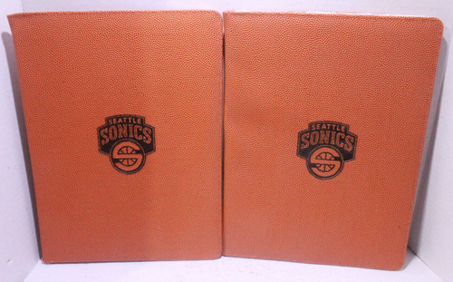 2x Seattle Sonics Basketball Portfolio Folder Paper Document Holder NBA ...