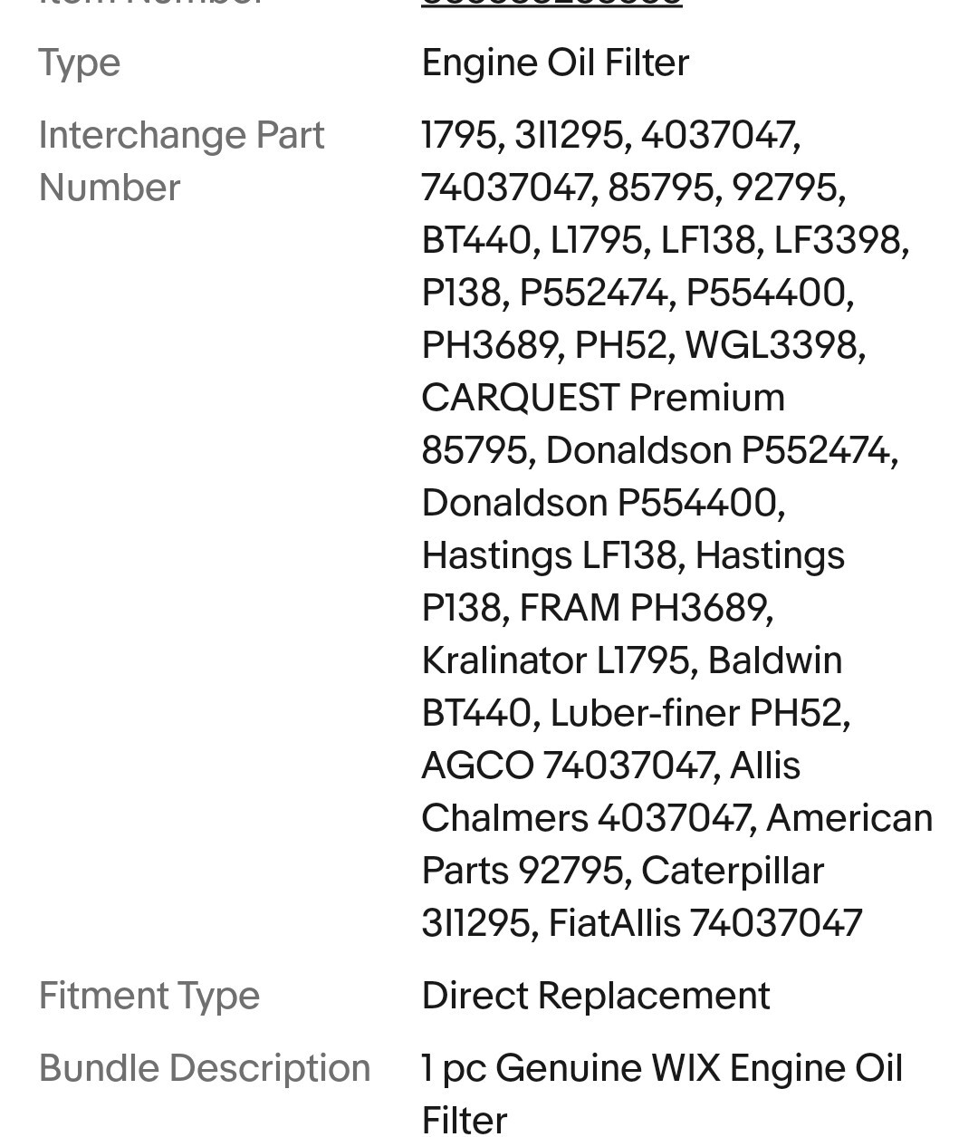AGCO 74037047 - cross reference oil filters | oilfilter-crossreference.com