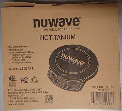 NuWave PIC Titanium Model 30342DR Precision Induction Cooktop. BRAND ...
