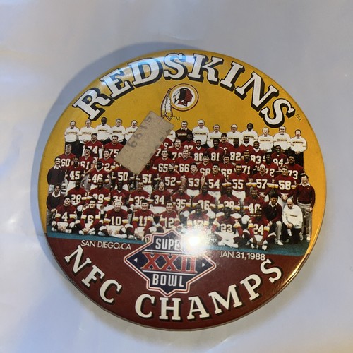 1/31/ 1988 Super Bowl XXII Washington Redskins World Champions Pinback ...