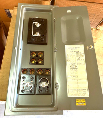 AMERICAN SWITCH 100A MAIN Pull-Out Fuse Panel 120/240VAC 3W SURFACE ...