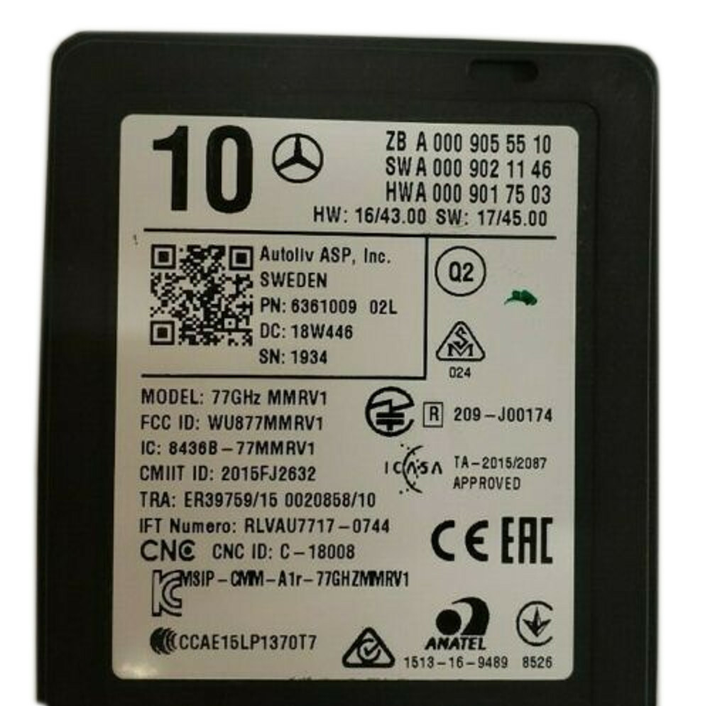 Radarsensor Distronic Steuergerät Mercedes A0009055510 S-Klasse W222 ...