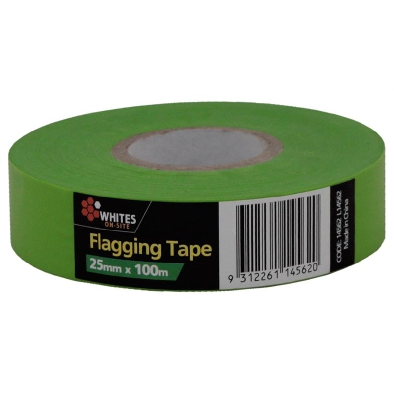 10 x Whites On-Site Flagging Tape High Stick Quality Vis 25mm x 100m ...