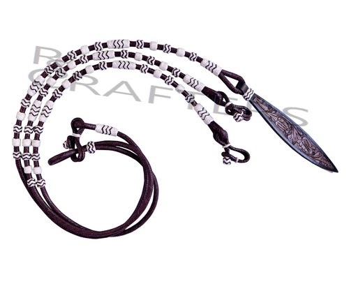 Hand Braided Rawhide Show Romel Romal Reins Horse tack Natural Chestnut ...