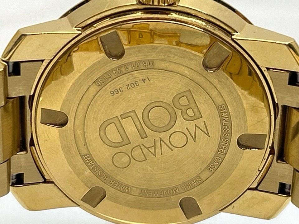 MOVADO BOLD 3600258 STAINLESS 42.5MM GOLD DIAL WATCH MB.01.1.34.6136 | eBay