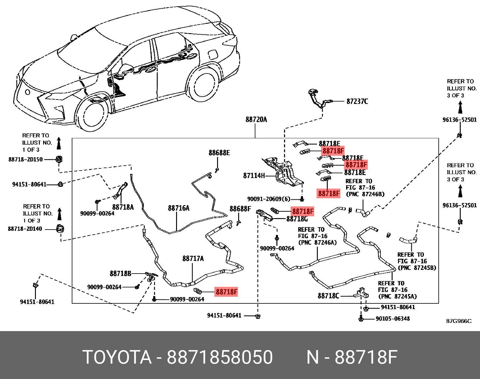 Genuine OE Clamp Plastic 8871858050 For Toyota 88718-58050 | eBay.de