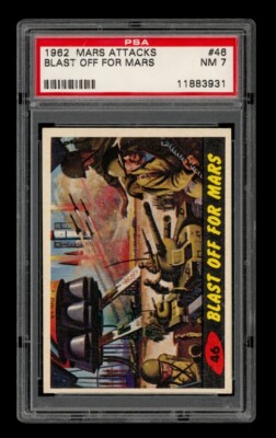 1962 Mars Attacks Set-Break # 46 Blast Off For Mars PSA 7 NM | eBay