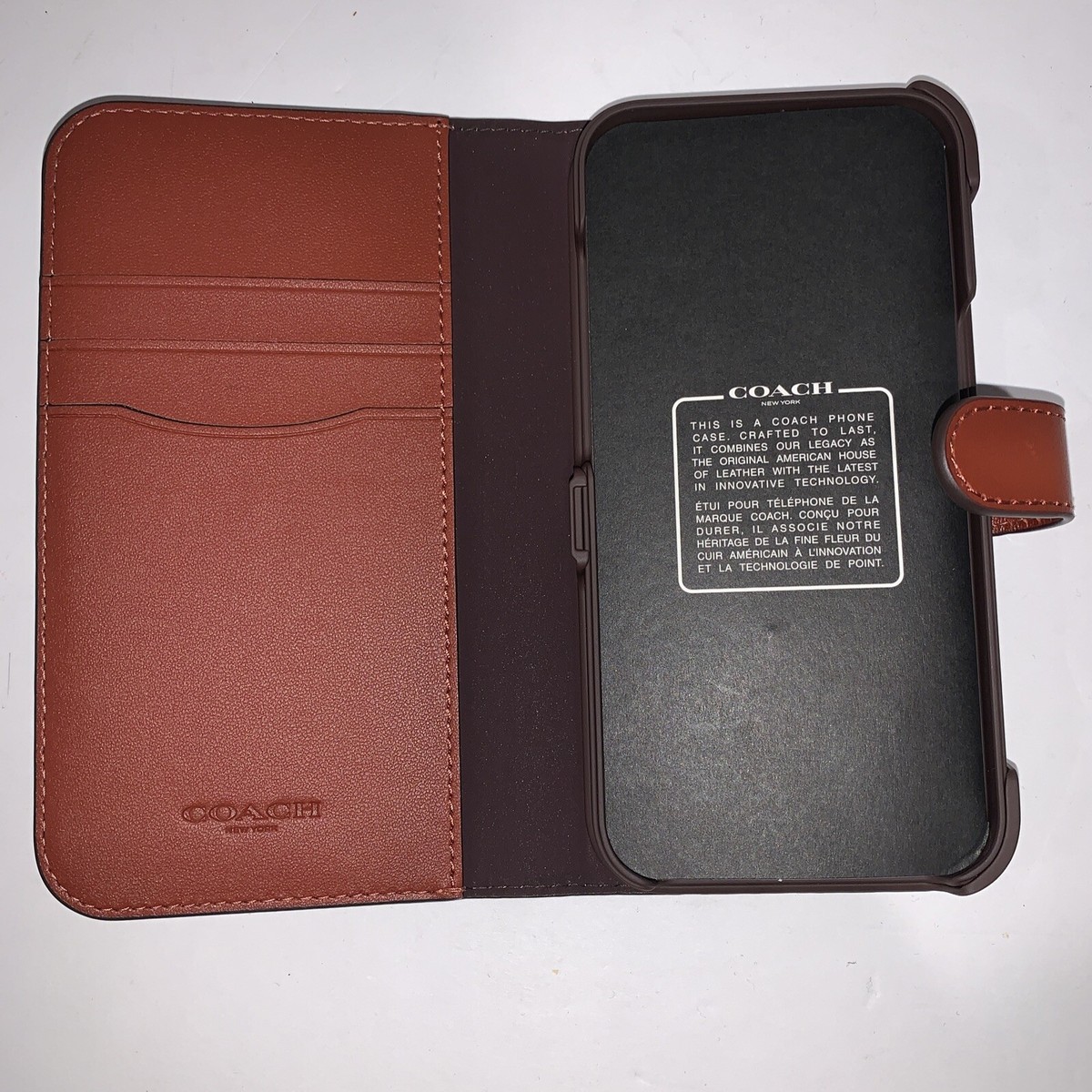 COACH iPHONE 14 & 13 Folio Case Canvas Signature phone cover COACH iPHONE 14 & 13 Folio Case Canvas Signature phone cover