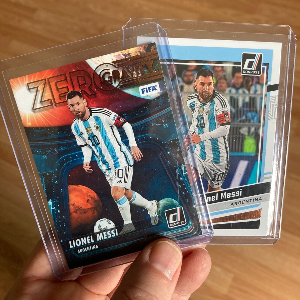 Lionel Messi 2023-24 Donruss Zero Gravity Insert #5, Base Card #1 ...