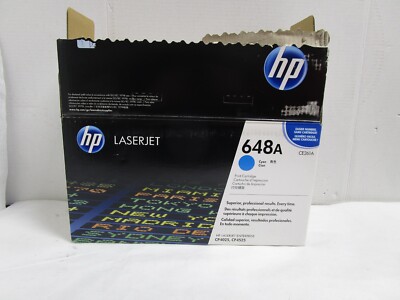 GENUINE HP 648A CE261A CYAN Toner Cartridge NEW OPEN BOX SEE PHOTOS ...