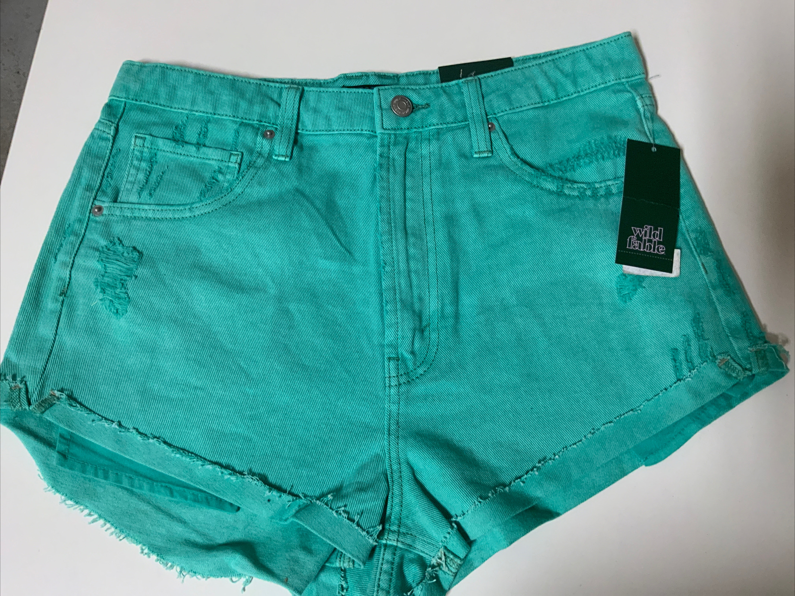 🧷 Women's Super-High Rise Cheeky Jean Shorts - Wild Fable™ size 10 ...