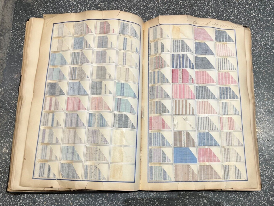 Original Antique French plaids,stripes swatchbook 1913/1914 over 5,000 swatches | eBay
