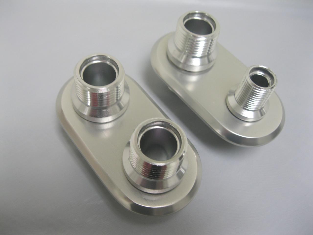 Aluminum 4 Port AC Air Conditioning Heater Firewall Bulkhead Fitting 2 ...