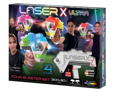 Laser X Ultra 4 Blasters Battery Operated Laser Tag Gaming 300 Ft. New ...
