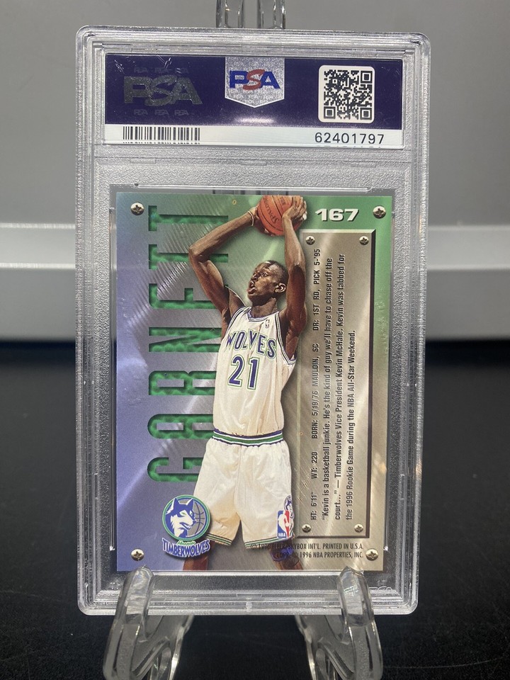 1995-96 Fleer Metal Kevin Garnett Rookie #167 PSA 9 MINT RC | eBay