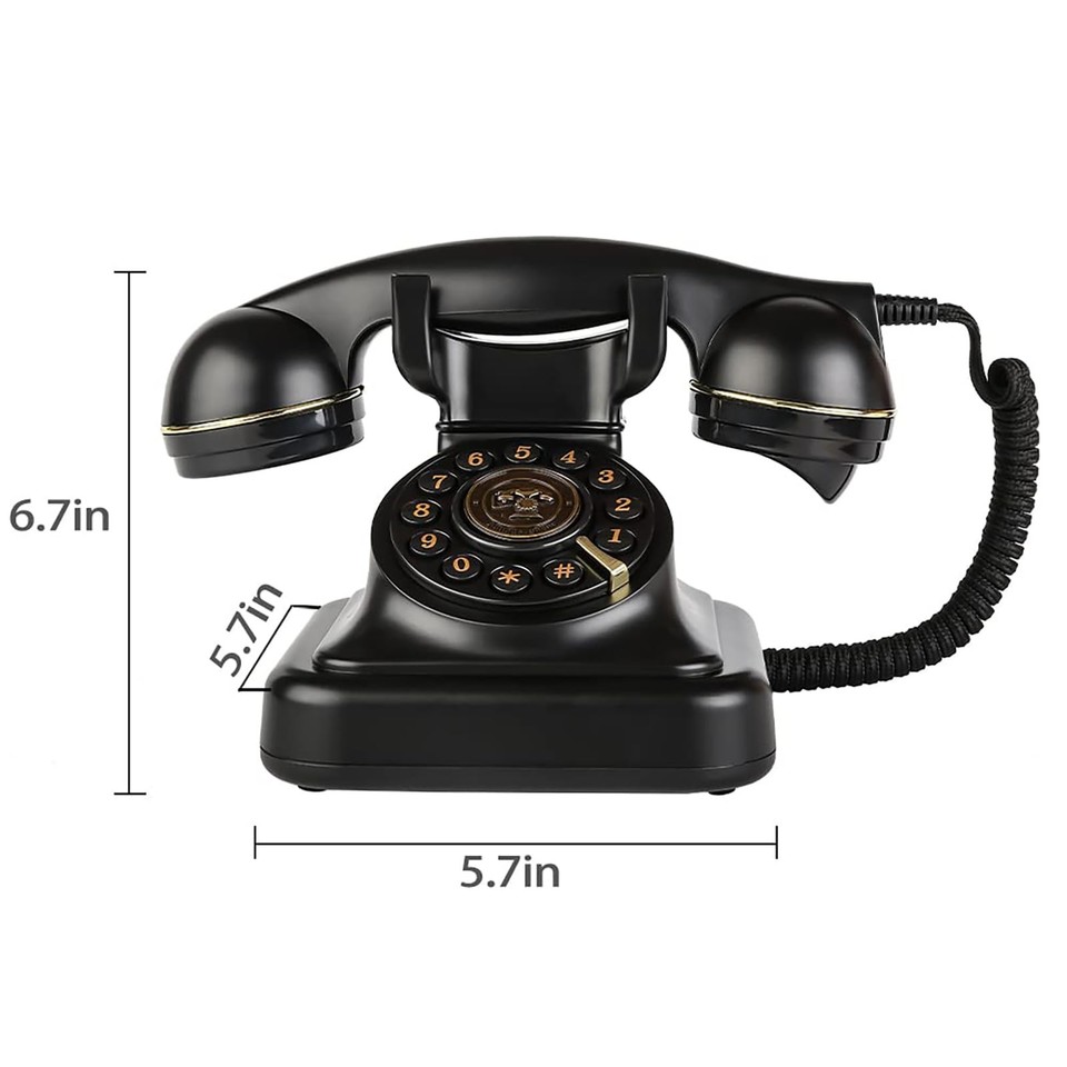 Sangyn Retro Landline Telephone Classic Rotary Design Old Fashioned ...