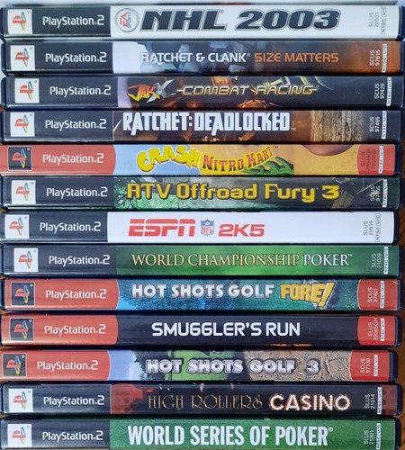 Sony PS2 Fat Console Bundle-Controllers, Memory, Games, Remote-All ...