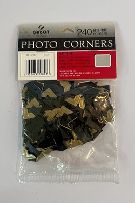 Canson Photo Corners Black Gold Acid Free 240 Ct Scrapbooking Crafts ...