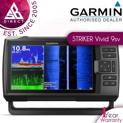 Garmin STRIKER Vivid 9sv│9" Marine GPS Fish Finder│SIDEVU/CLEARVU/CHIRP ...