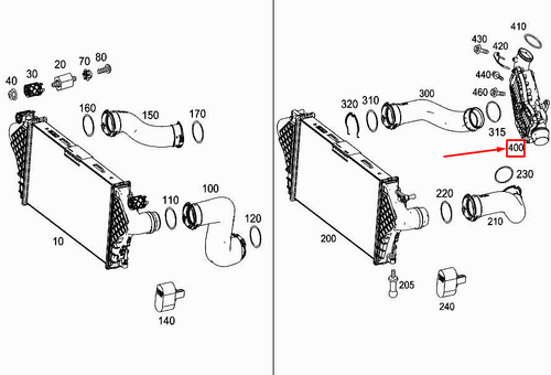 MERCEDES-BENZ GLE W166 Charge Air Line Noise Damper A6421403887 NEW ...