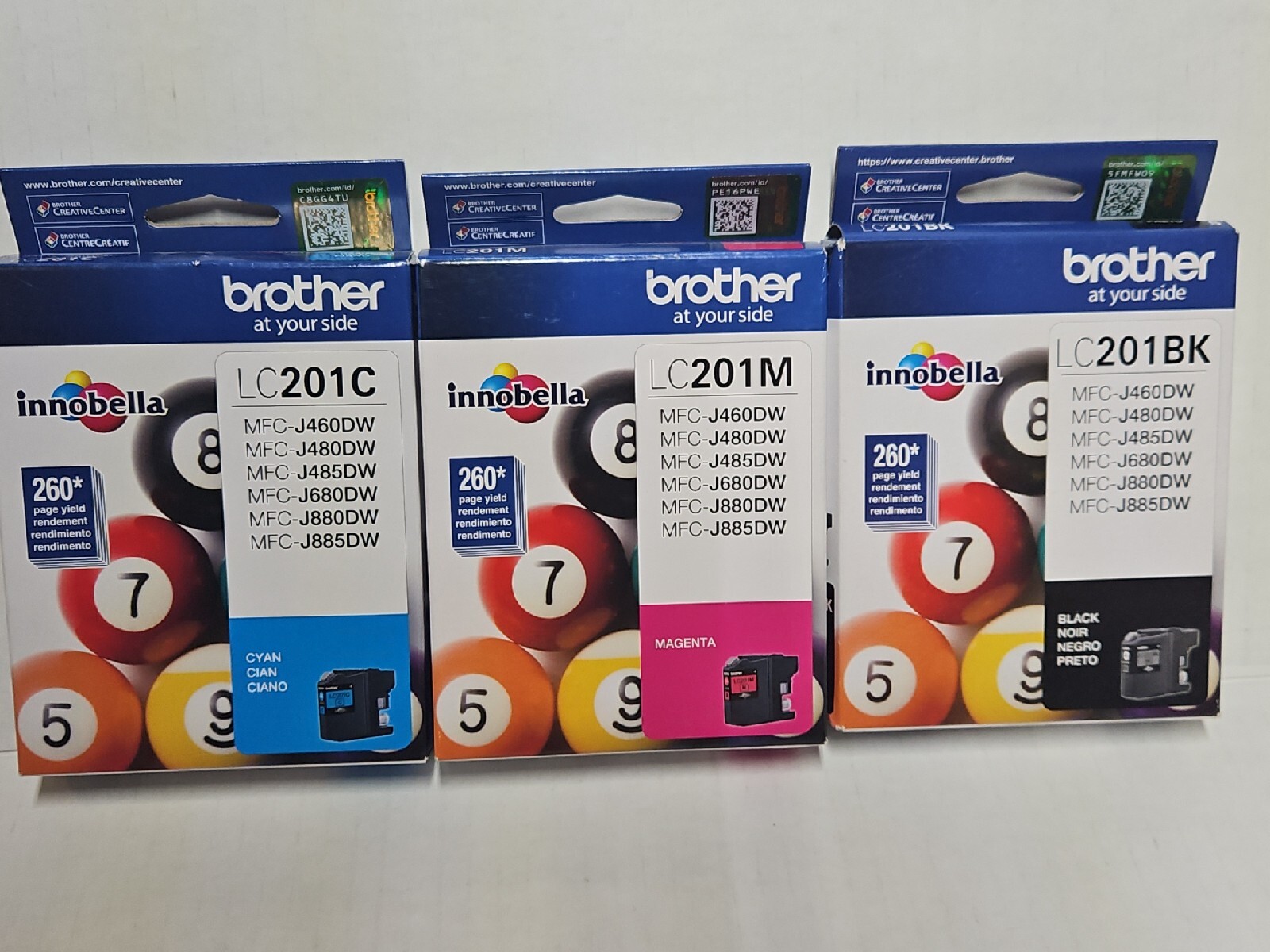 Brother LC201 Black/Cyan/Magenta/Yellow Ink Cartridge for sale online ...
