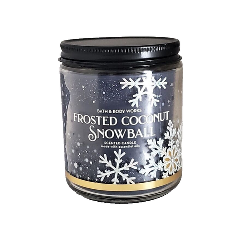 Bath & Body Works FROSTED COCONUT SNOWBALL Single Wick Candle 7oz | eBay