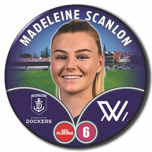 2023 AFLW S7 Fremantle Player Badge - SCANLON, Madeleine | eBay Australia