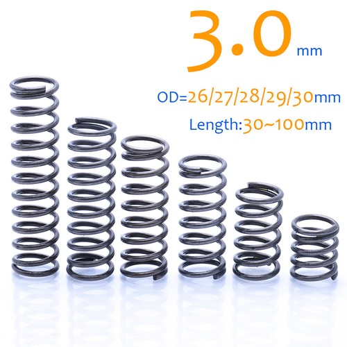 Compression Spring Pressure Spring Steel Wire Dia 3mm L=30-100mm OD ...