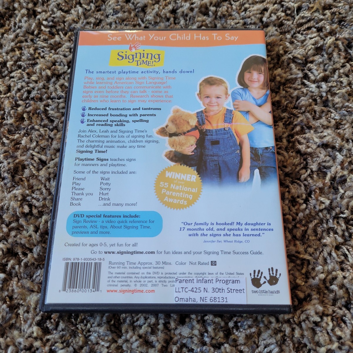 Signing Time Everyday Signs Dvd Signing Time Vol. 2 Playtime Signs