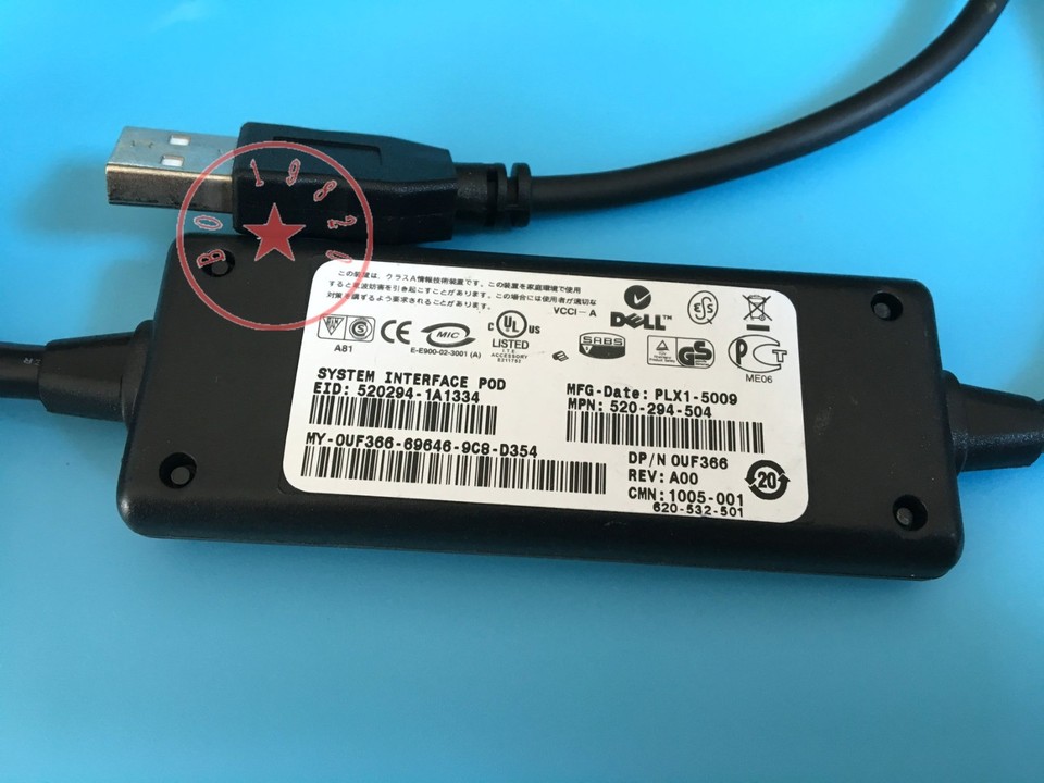 Dell server USB interface POD KVM cable KVM cable with cable 0UF366 ...