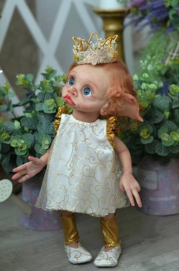 17Inch Painted Reborn Fairy Elf Baby Doll Tinky Full Vinyl Body ...