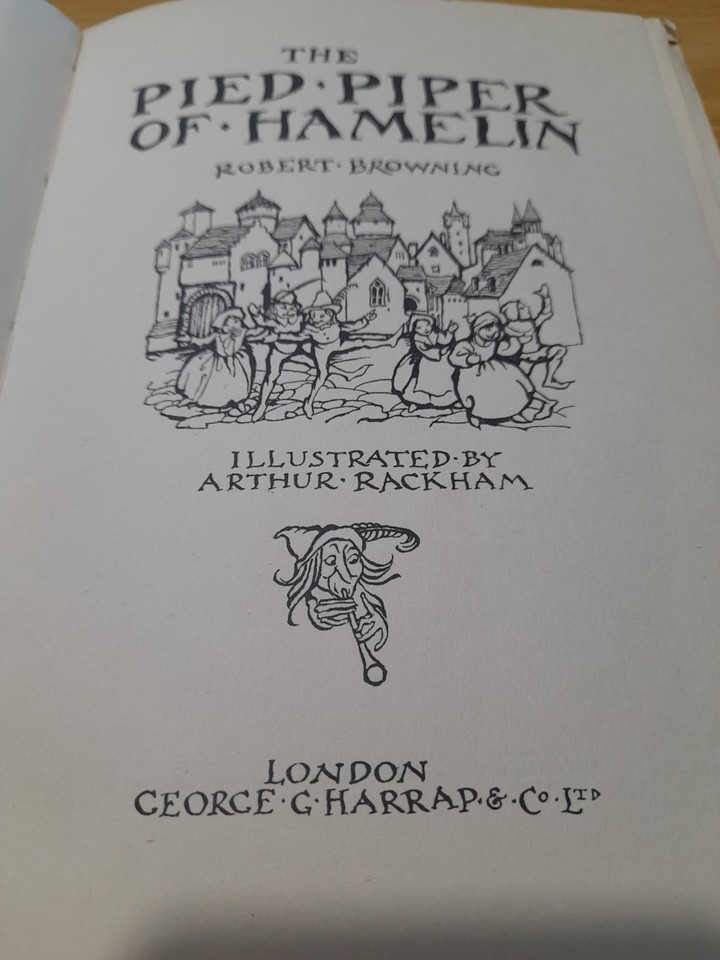 The Pied Piper of Hamelin ARTHUR RACKHAM 1st First 1939 Edit | eBay
