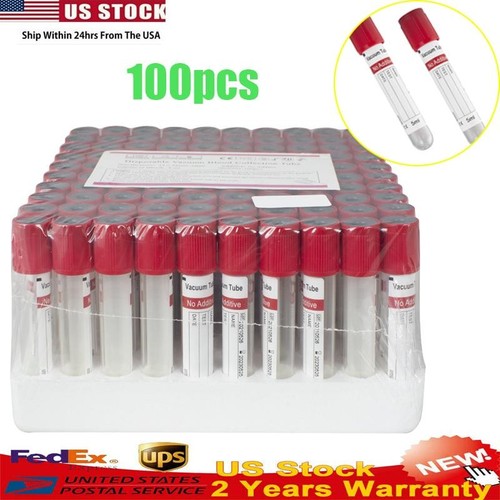 Carejoy Medical Vacuum Blood Collection Tubes No Additive Tubes,5mL,100pcs | eBay
