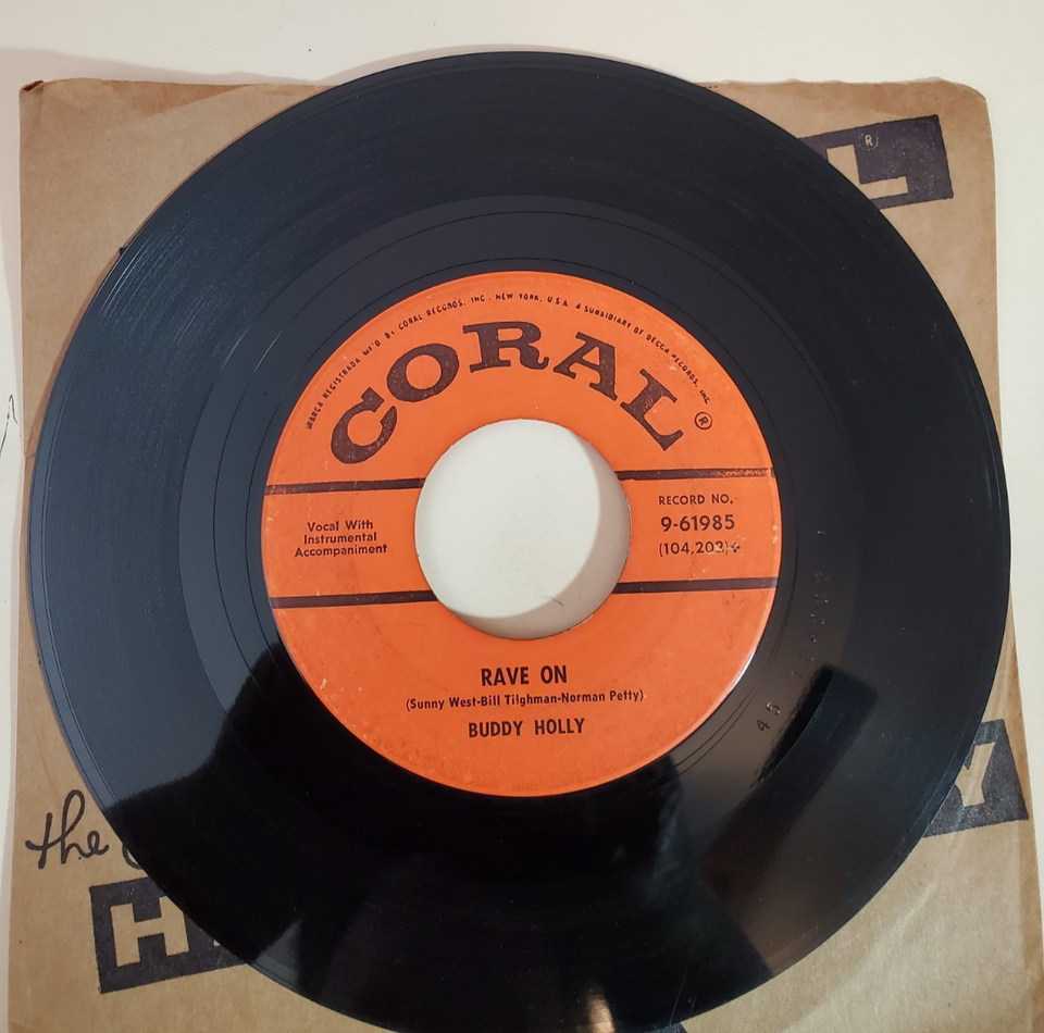 Buddy Holly RAVE ON / TAKE YOUR TIME (ROCKABILLY 45) #61985 PLAYS VG+ ...