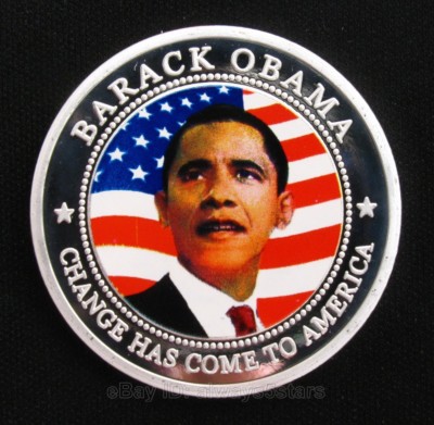 US President Barack Obama Silver Plated Commemorative Coin Collectible ...