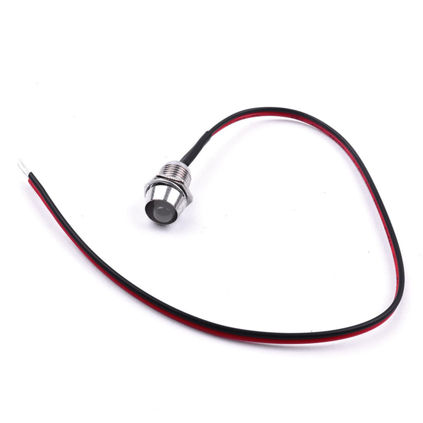 10PCS White 8mm 12V LED Signal Indicator Light Waterproof Car Boat ...